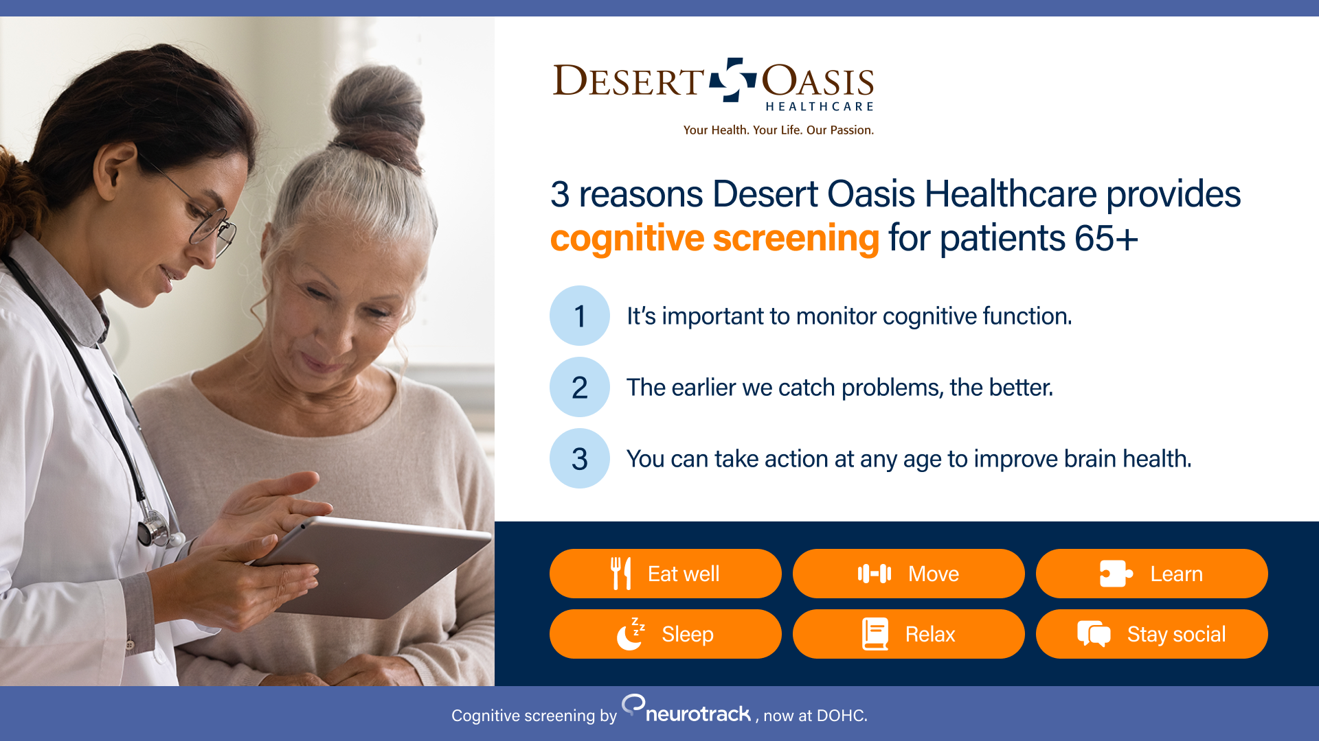 Desert Oasis Announces Successful Cognitive Screening Effort Powered by Neurotrack